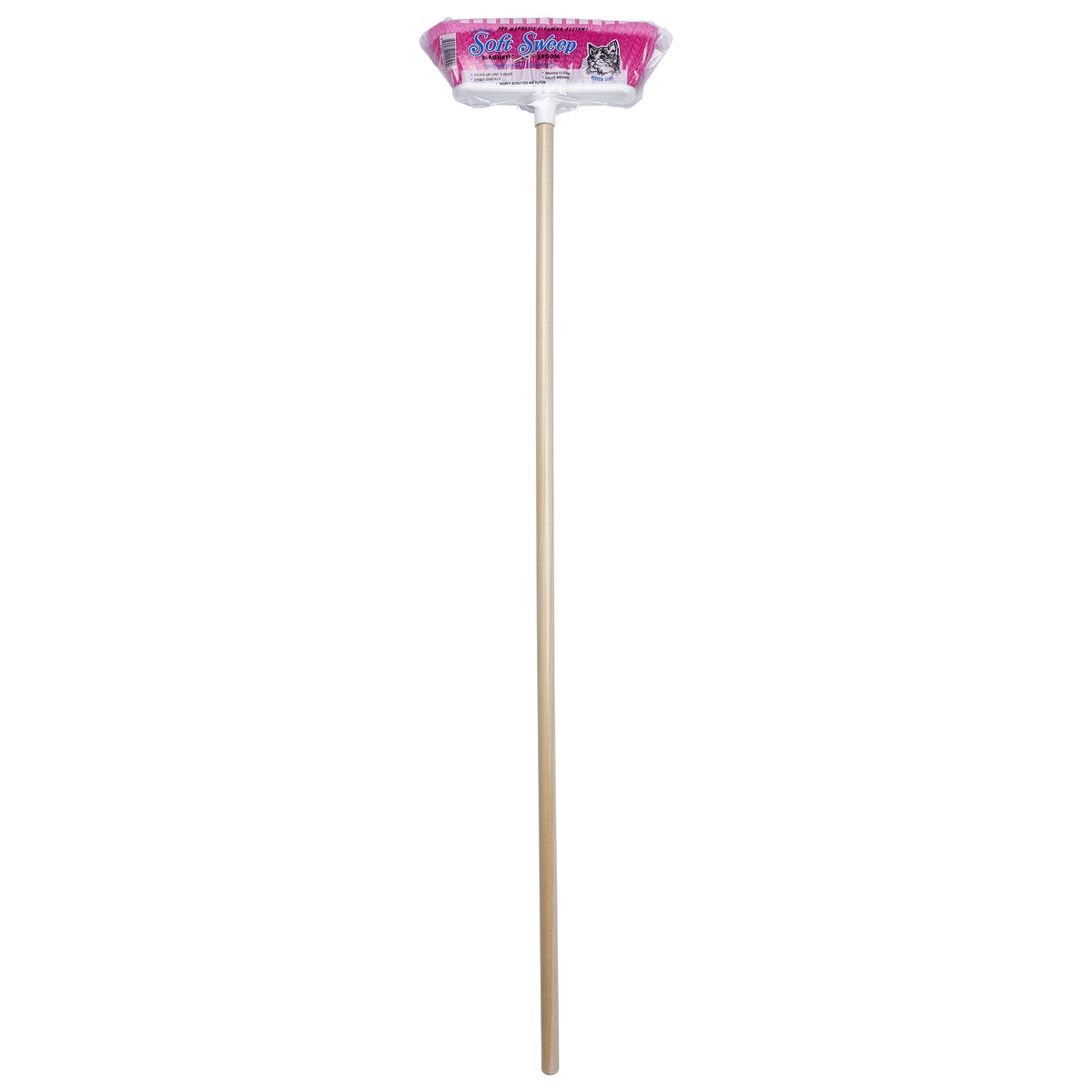 The Original Soft Sweep Magnetic Action Broom Assorted Colors with Nat ...